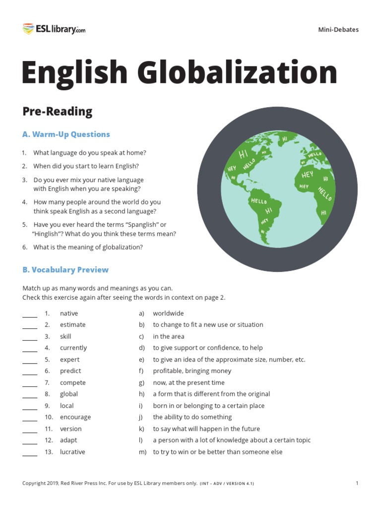 73 English-Globalization US | PDF | English Language | Linguistics