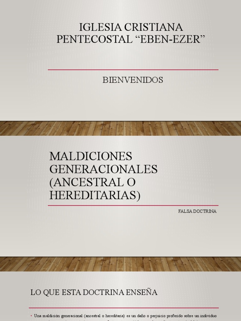 Maldiciones Generacionales (Ancestral o Hereditarias) | PDF | Ezequiel ...