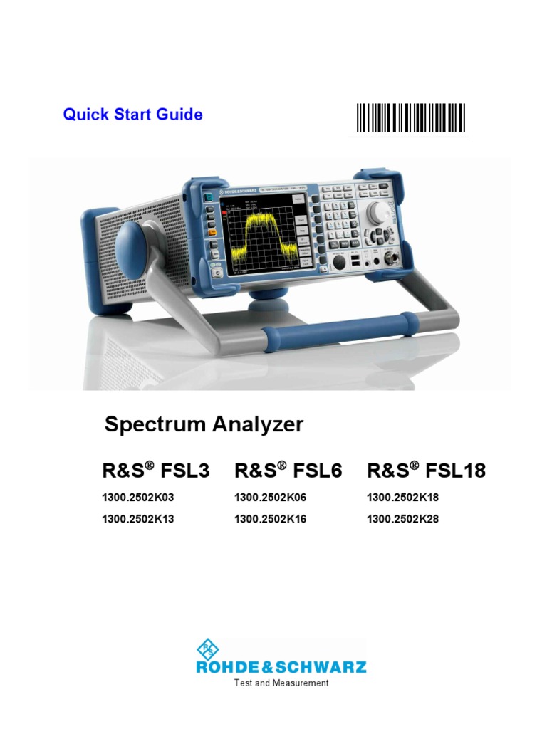 Rohde&Schwarz - Quick FSL | PDF | Electrical Connector | Fuse (Electrical)