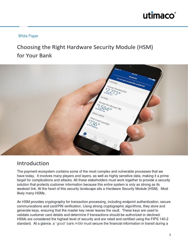 Choosing The Right HSM For Your Bank FinalA4 | PDF | Personal ...