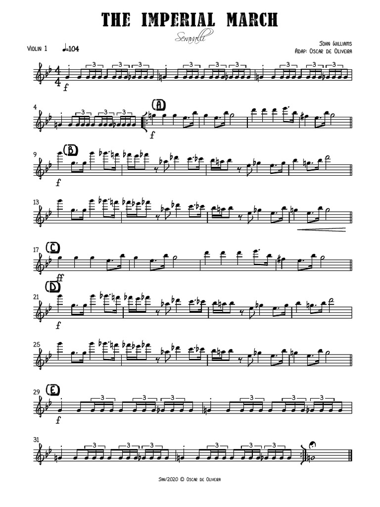 The Imperial March - Violin | PDF | Des sports