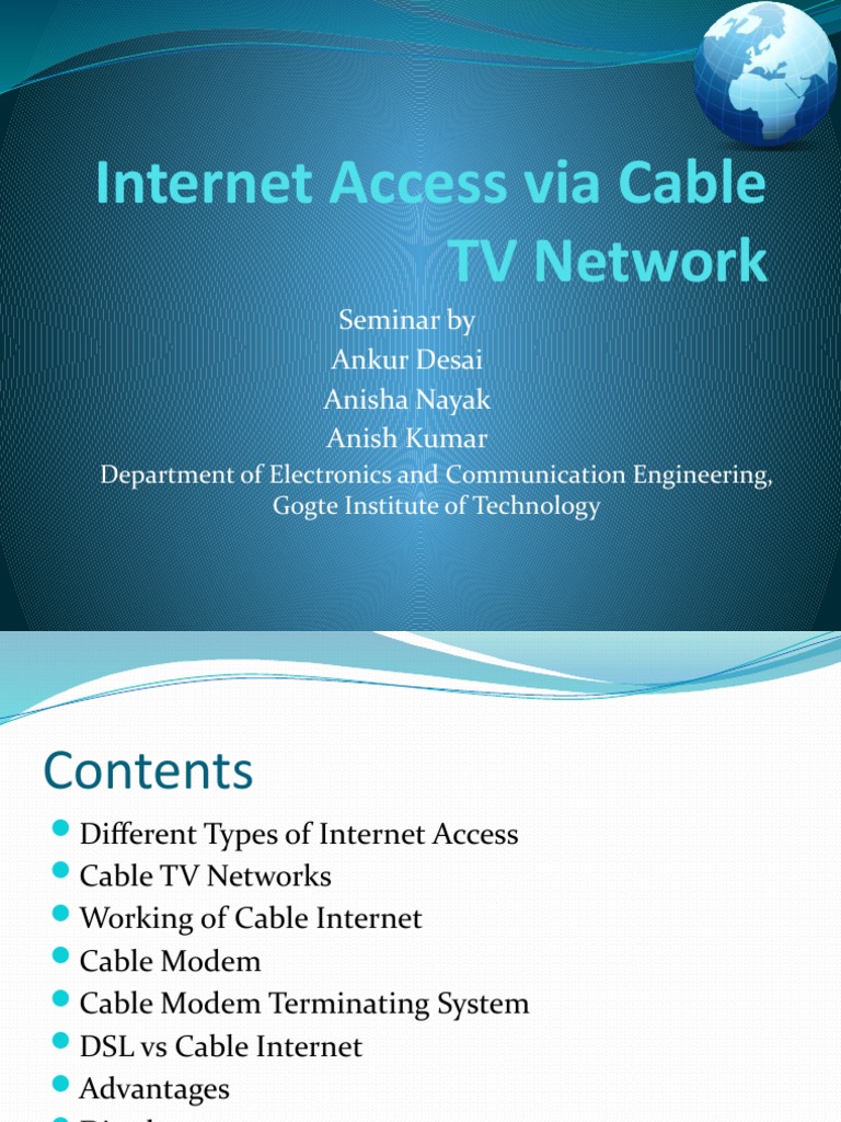 Cable Internet Access Overview | PDF | Cable Television | Modem
