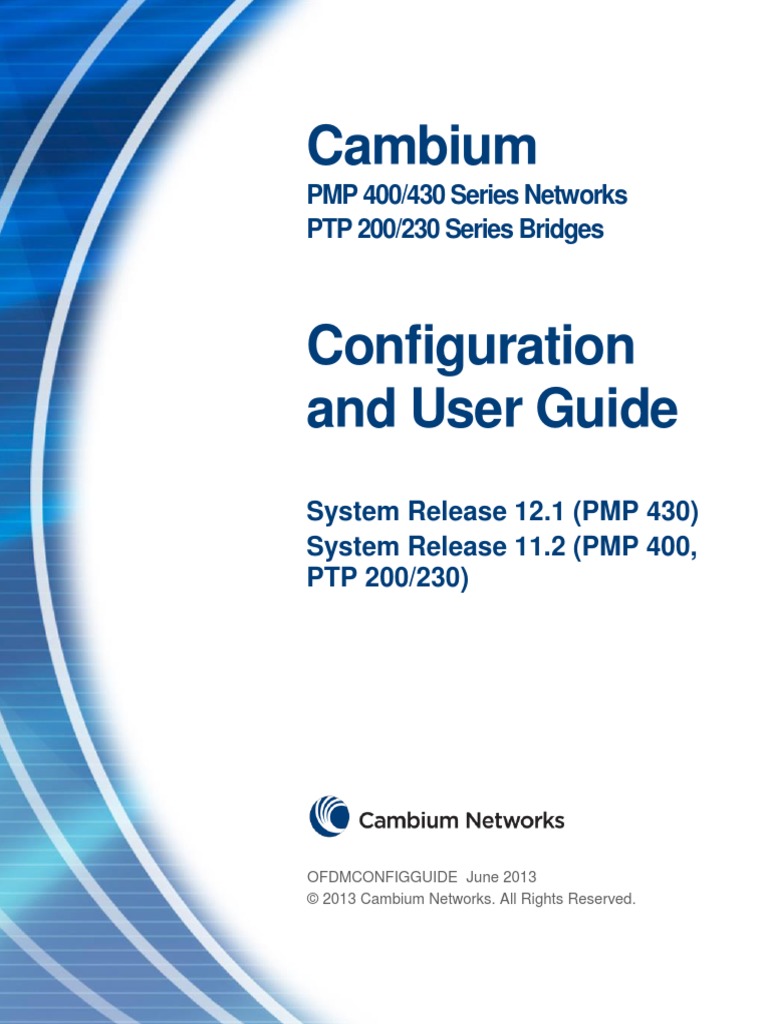 PMP 400-430 and PTP 200-230 Configuration and User Guide 12 1 | PDF ...