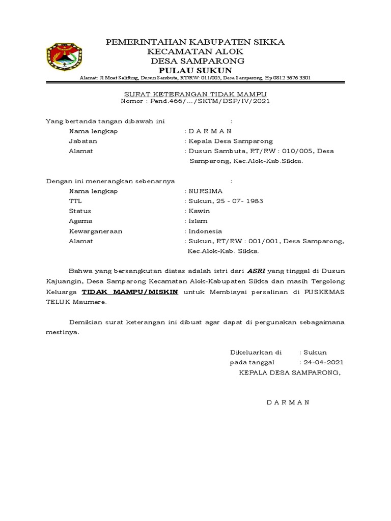 Format SKTM 2020 | PDF