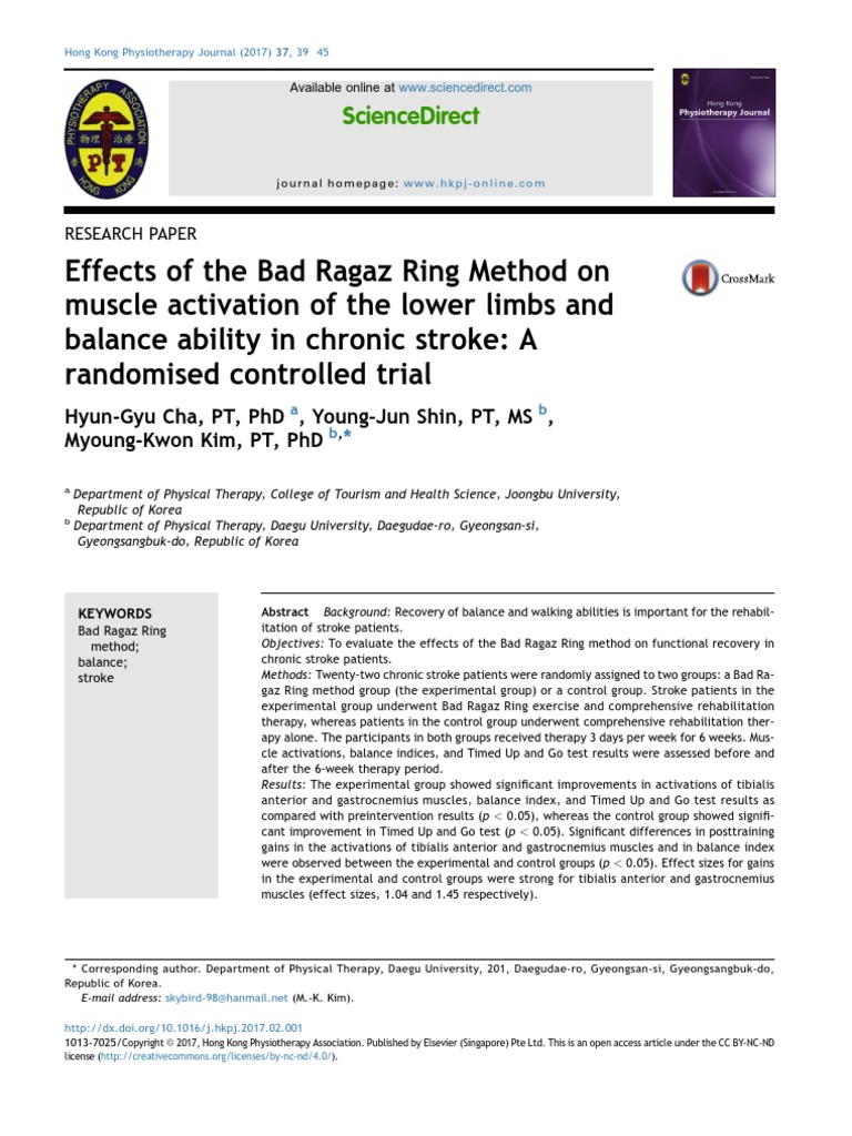 Effects of The Bad Ragaz Ring Method On Muscle Activation of The Lower ...