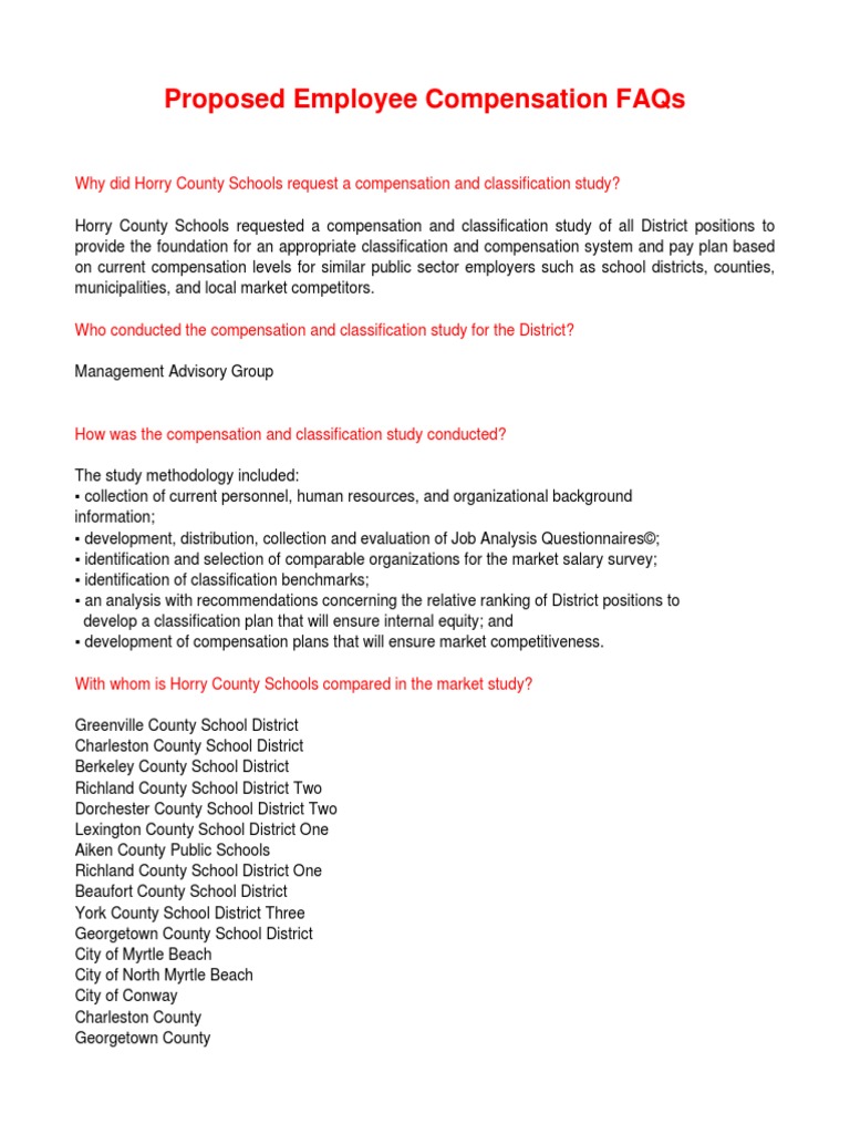 Comprehensive Employee Compensation Study Information | PDF | Salary ...