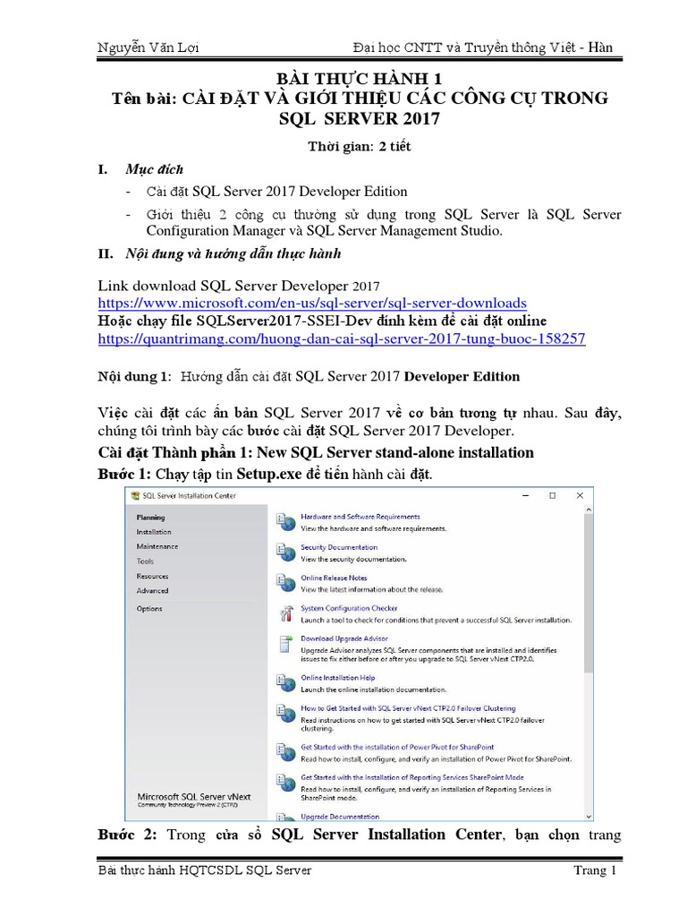 Thuchanh - SQL Server - VKU | PDF