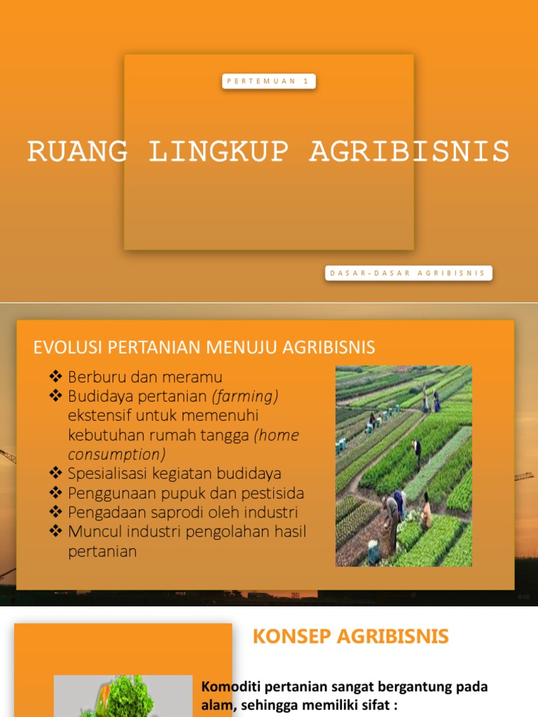 Dasar Agribisnis 1 | PDF