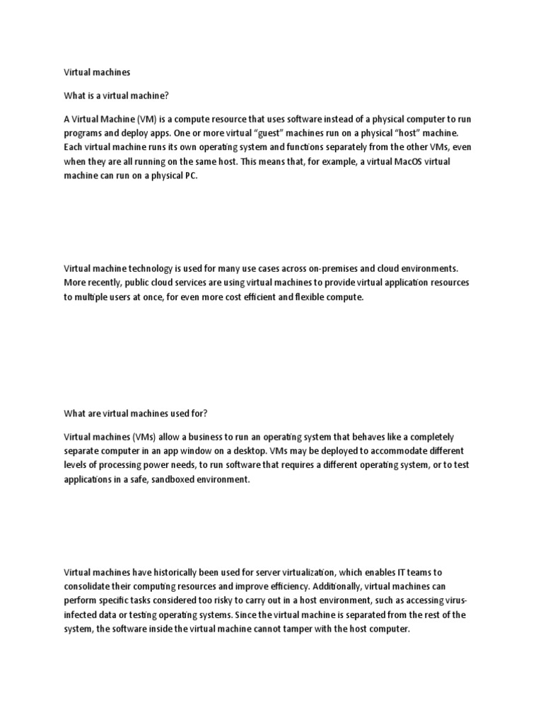 Virtual Machines | PDF | Virtualization | Virtual Machine