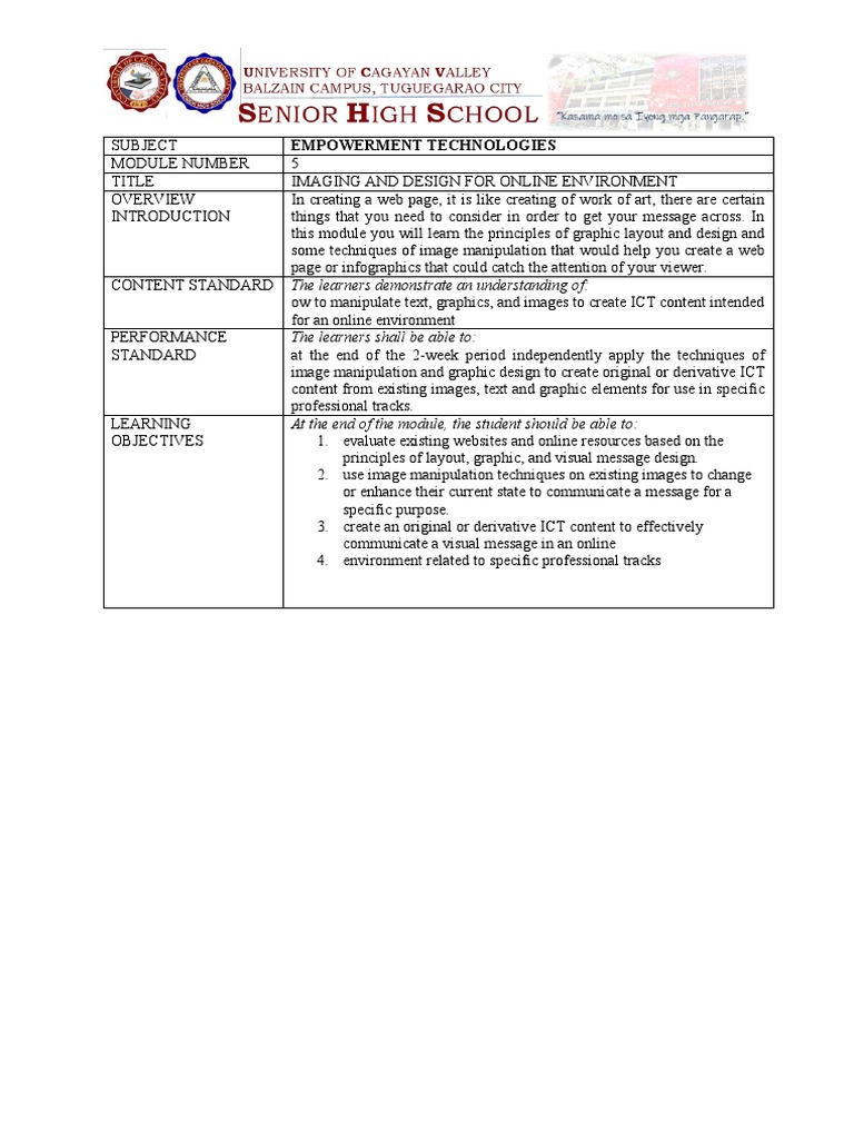 Module 5 Etech | PDF | Infographics | Page Layout
