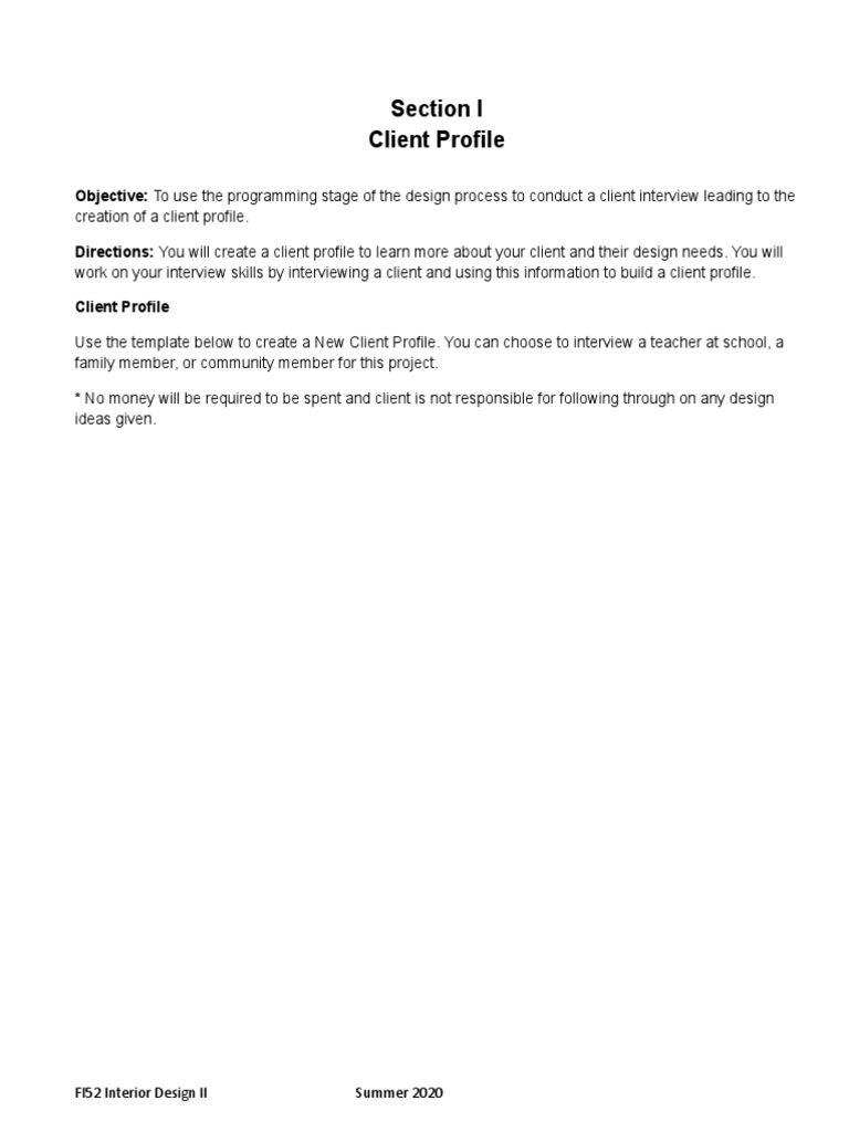 2nd New Client Profile | PDF | Curtain | Architectural Design