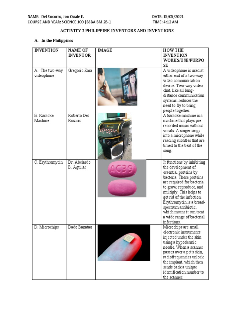 Filipino Inventors and Their Innovations | PDF | Patent | Invention