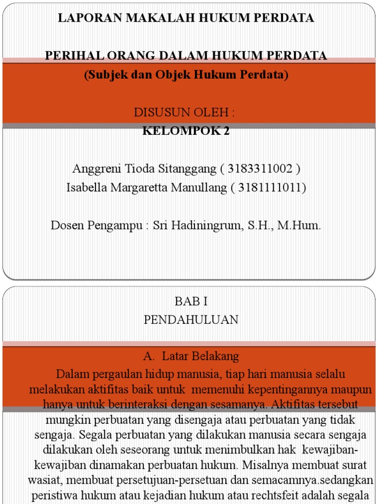 Fix PPT Hukum Perdata | PDF