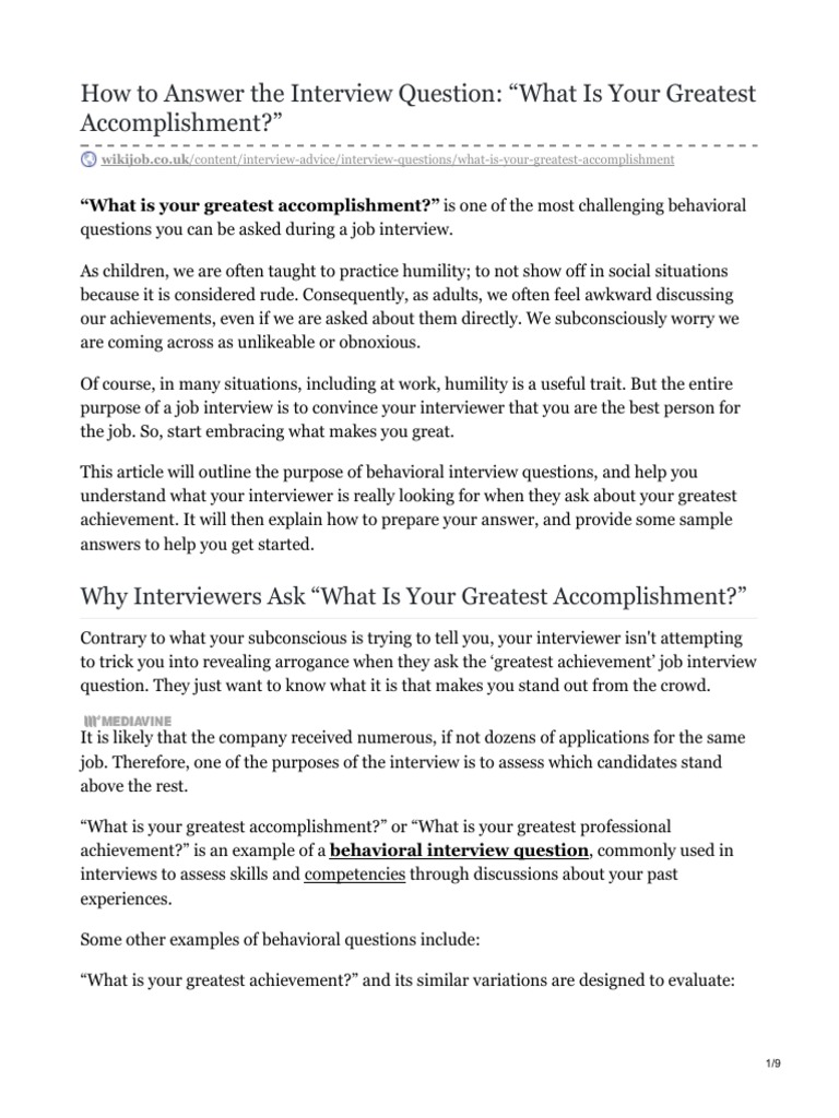 Wikijob - Co.uk-How To Answer The Interview Question What Is Your ...