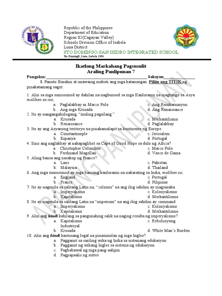 Grade 7 Summative | PDF