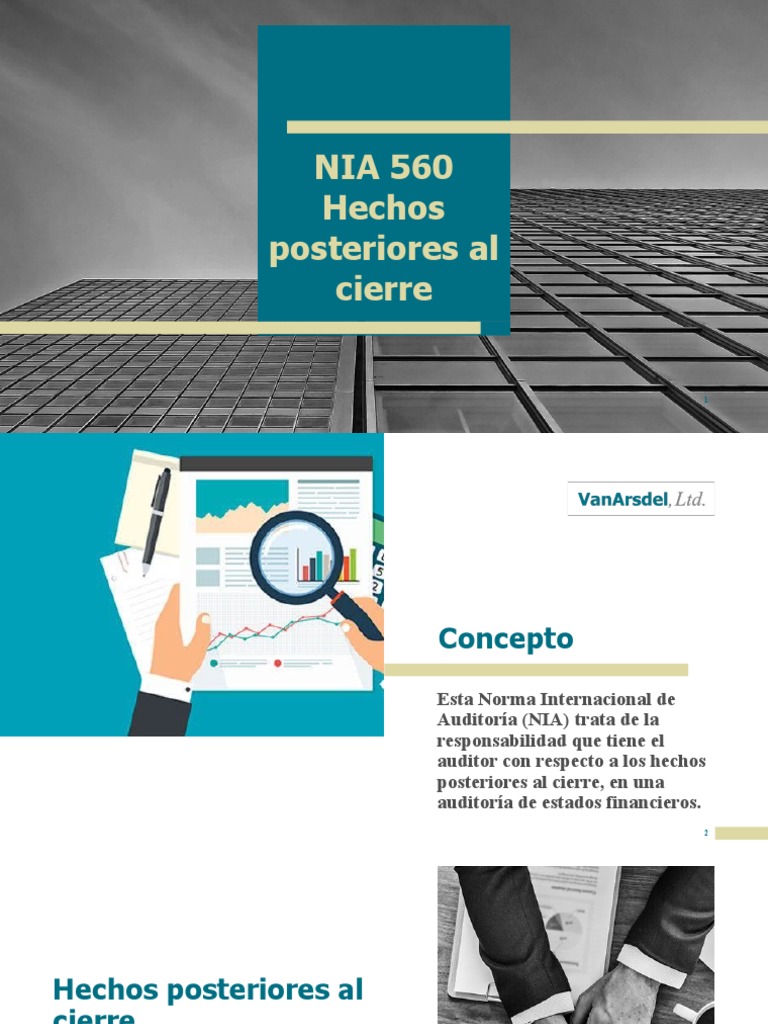 NIA 560 Hechos Posteriores Al Cierre | PDF | Auditoría | Contralor