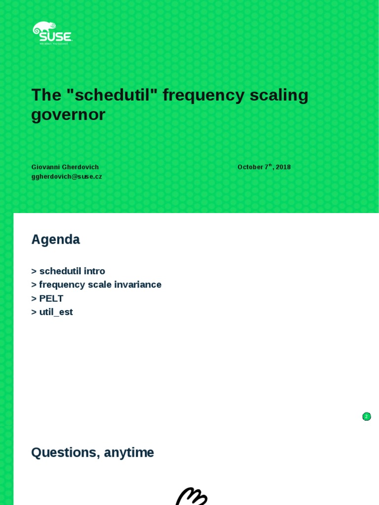 Giovanni Gherdovich-Schedutil Frequency Scaling Governor | PDF | Moving ...