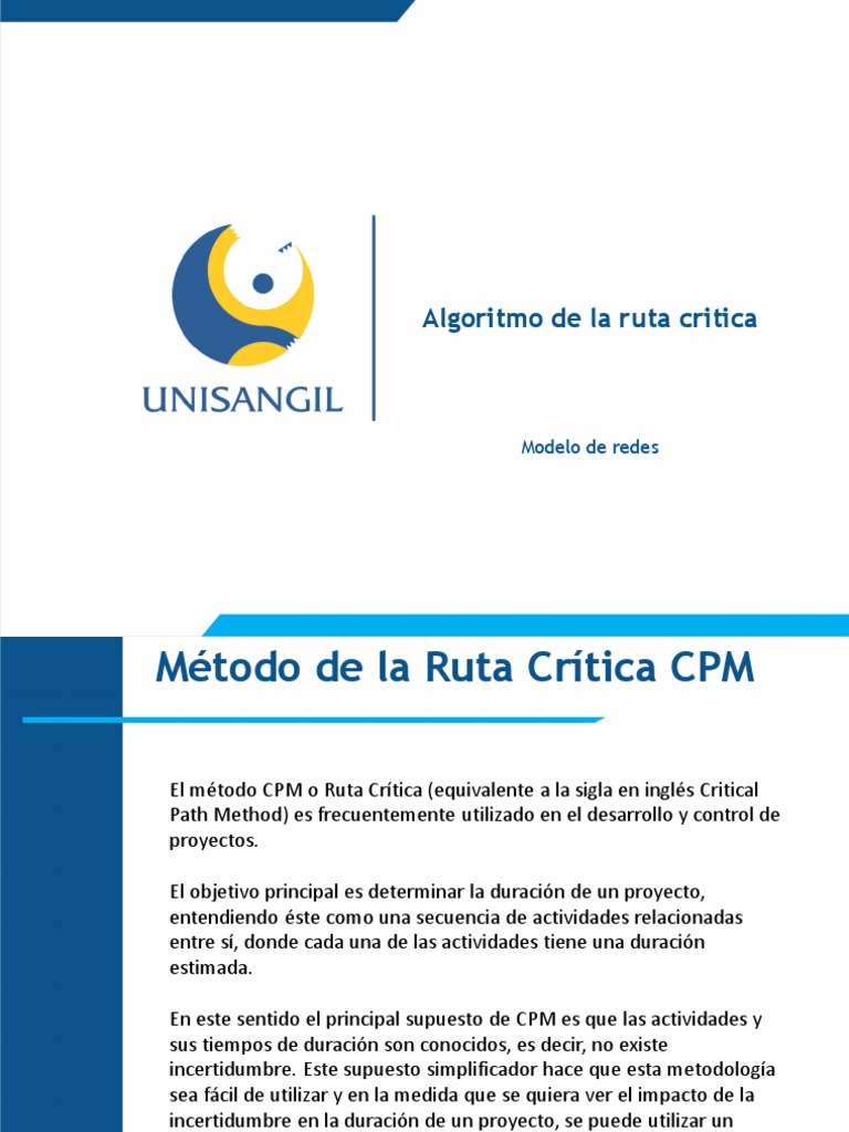 Algoritmo de La Ruta Critica | PDF | Matemáticas Aplicadas | Algoritmos