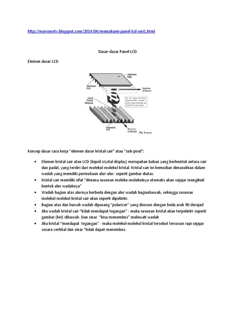 Prinsip Kerja Panel LCD | PDF