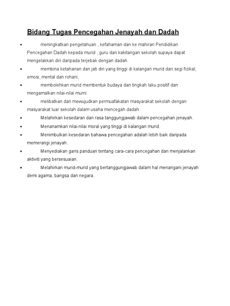 Tanggungjawab Bersama Pencegahan Dadah | PDF