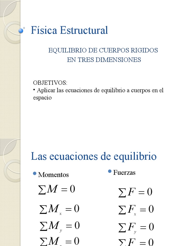 Ecuaciones de Equilibrio en 3D | PDF | Física | Ingeniería mecánica