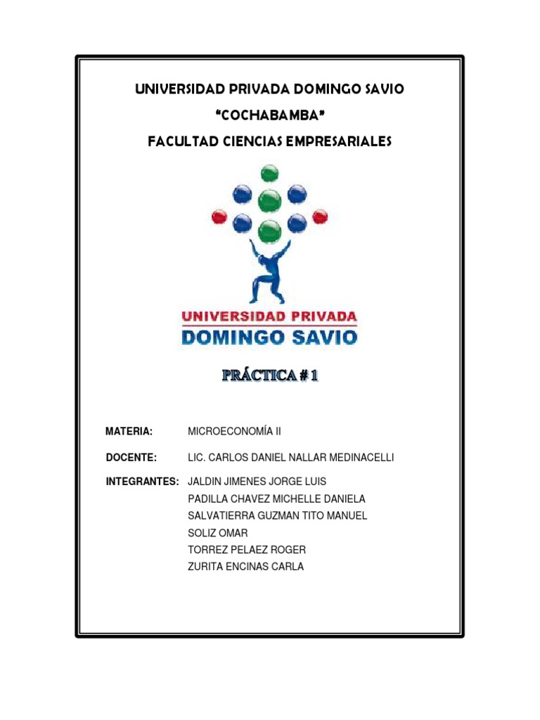 Práctica 1 - Micro II | PDF | Oferta y demanda | Oferta (economía)