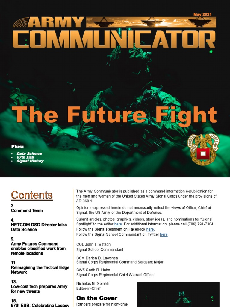Army Communicator 2021 - 5 | PDF | Military | Computer Network