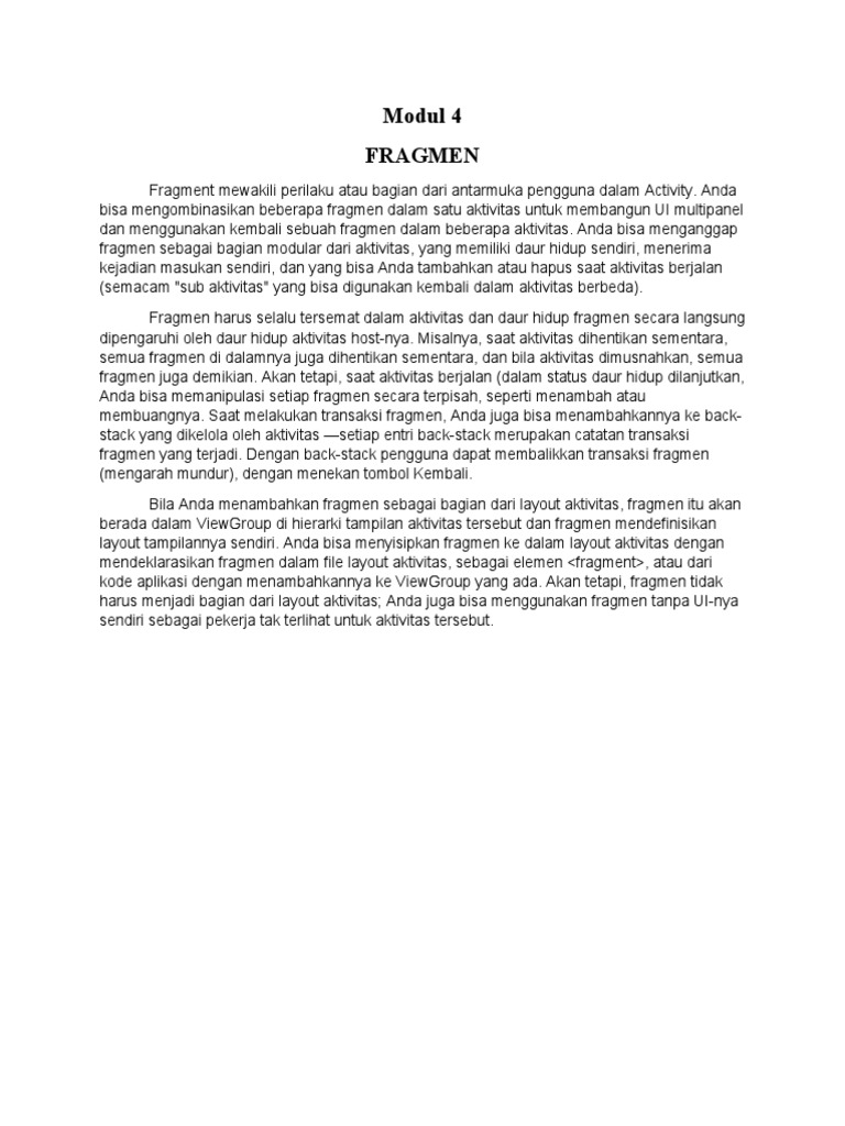 Modul Fragment | PDF