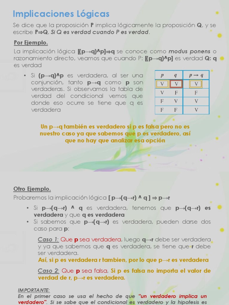 Implicacion Logica y Argumentos | PDF | Argumento | Proposición