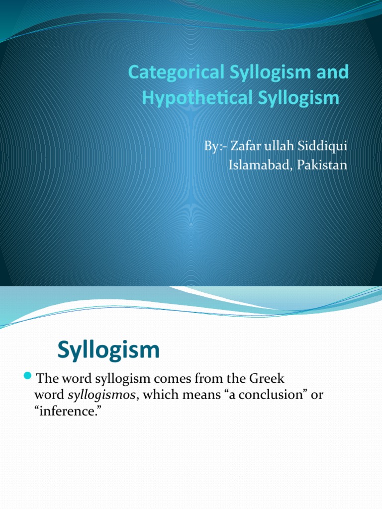 Topic No.16-Categorical Syllogism | PDF | Argument | Logical Consequence