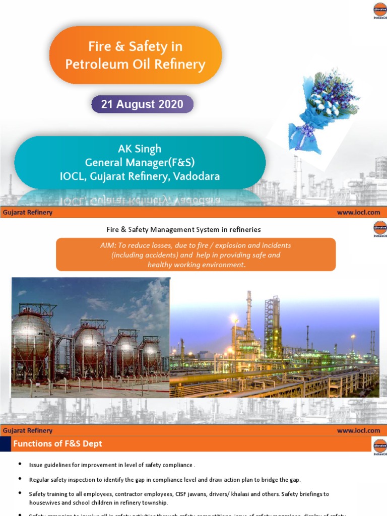 Fire & Safety Management in Refinery by - AK SINGH GM (F&S) | PDF ...