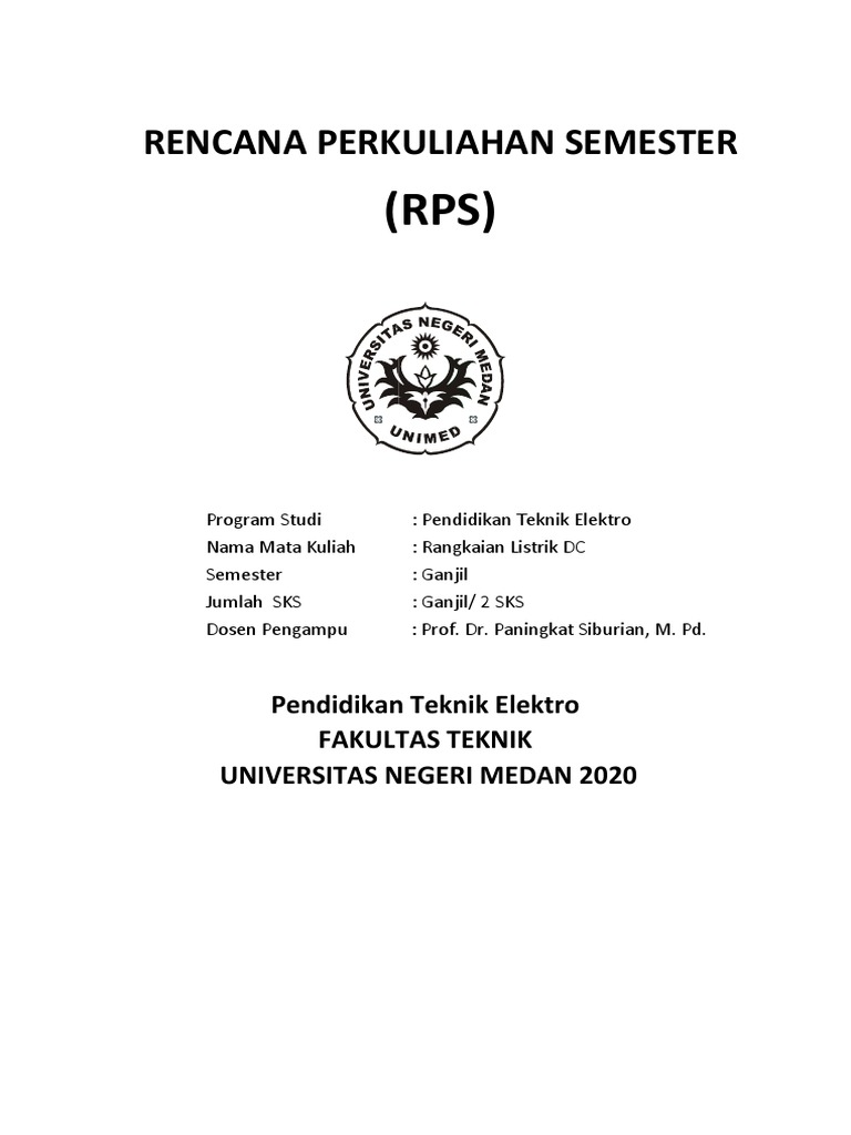 1.6. RPS Rangkaian DC 2020 | PDF | Seni | Sains & Matematika