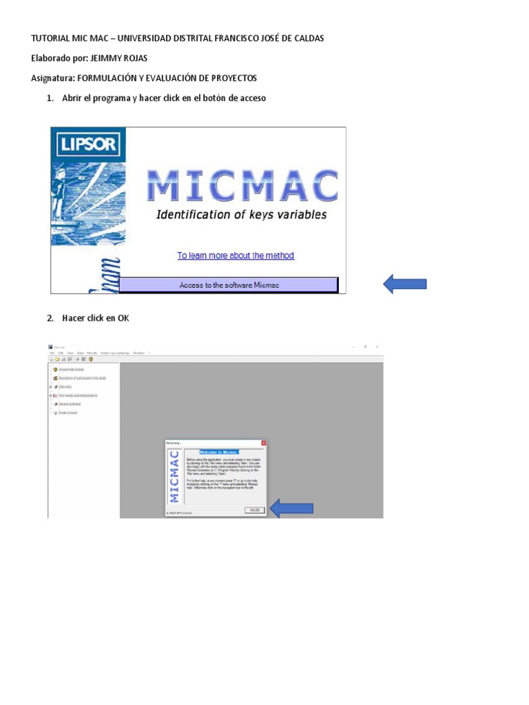 Tutorial de Uso del Software MICMAC | PDF | Negocios | Informática