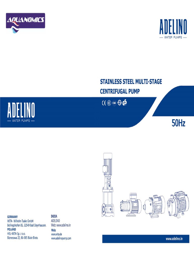 Adelino Horizontal Multistage Pump | PDF