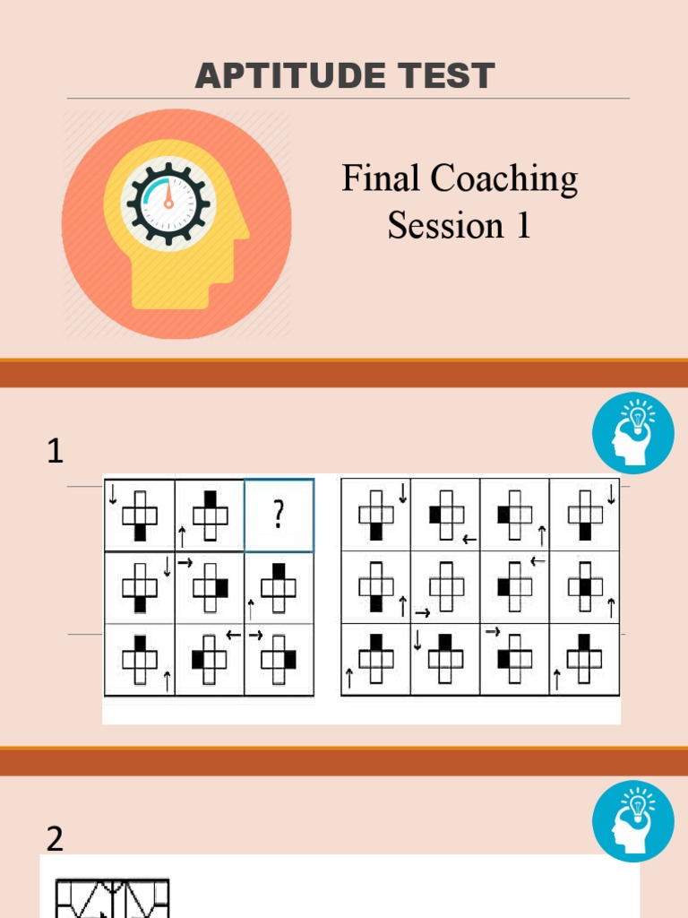 Aptitude Test Coaching Session 1 | PDF | Teaching Methods & Materials