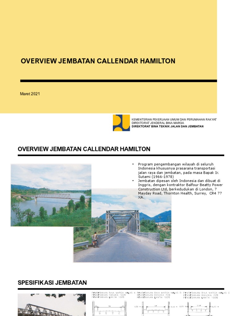 Bahan Paparan Pembahasan Pemeriksaan Jembatan CH | PDF