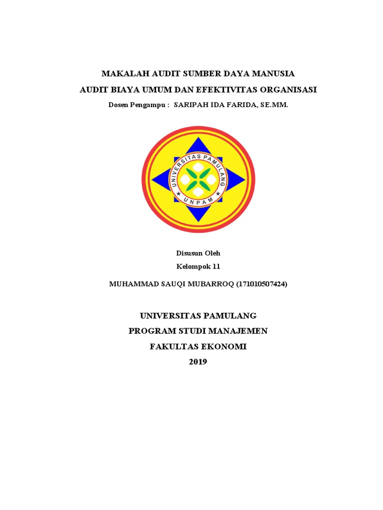 Audit SDM: Efektivitas & Biaya | PDF