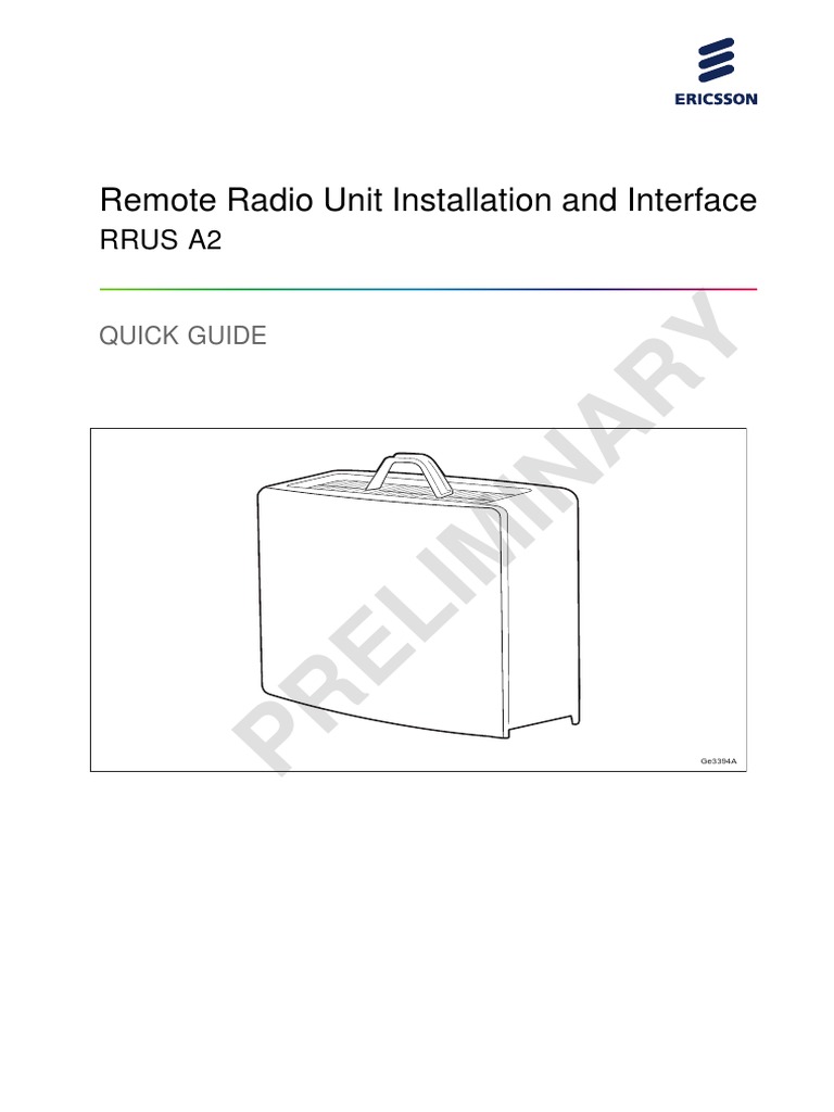 IN A R Y: Remote Radio Unit Installation and Interface | PDF ...