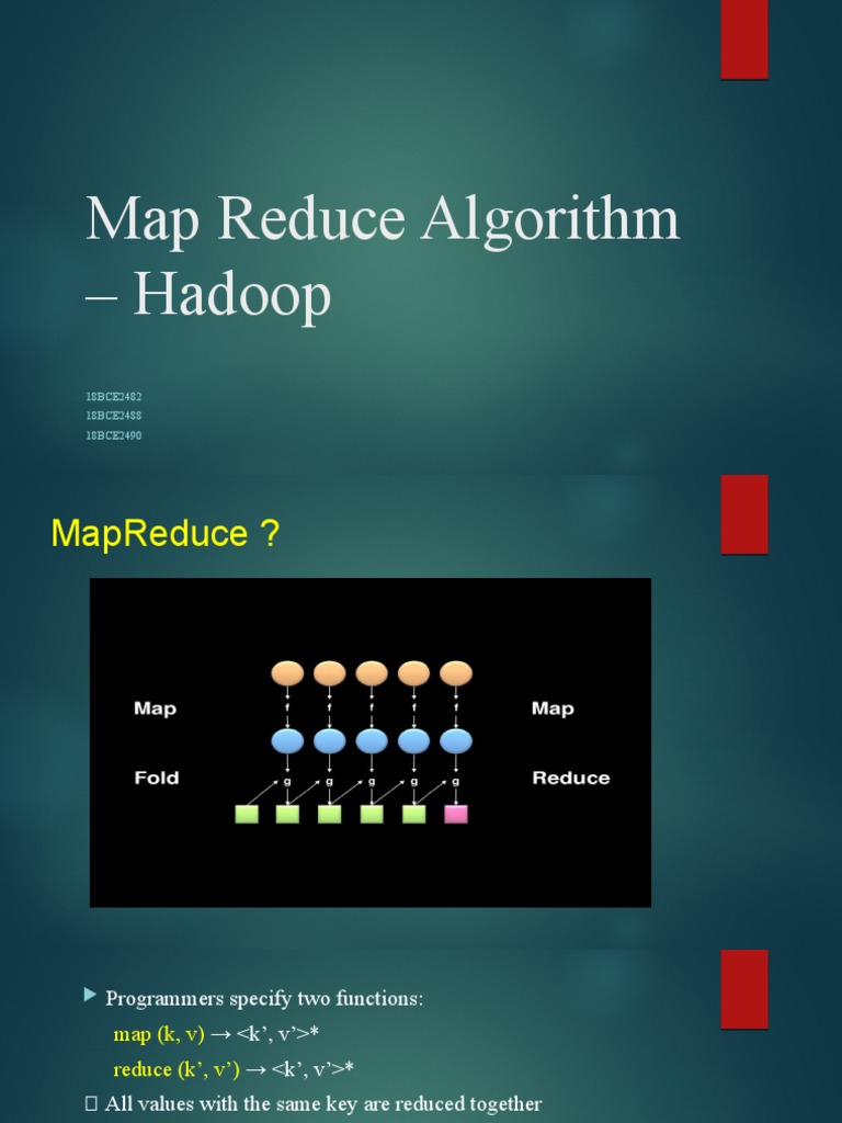 Map Reduce Algorithm Hadoop Pdf Map Reduce Computer Architecture 