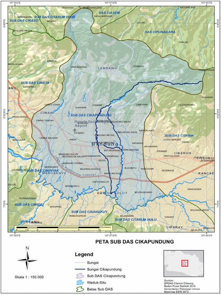 Peta Sub DAS Cikapundung | PDF