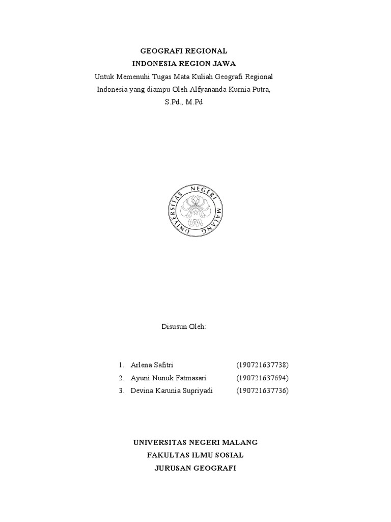 Regional Geography of Java Island: An Analysis of Physical and Human ...