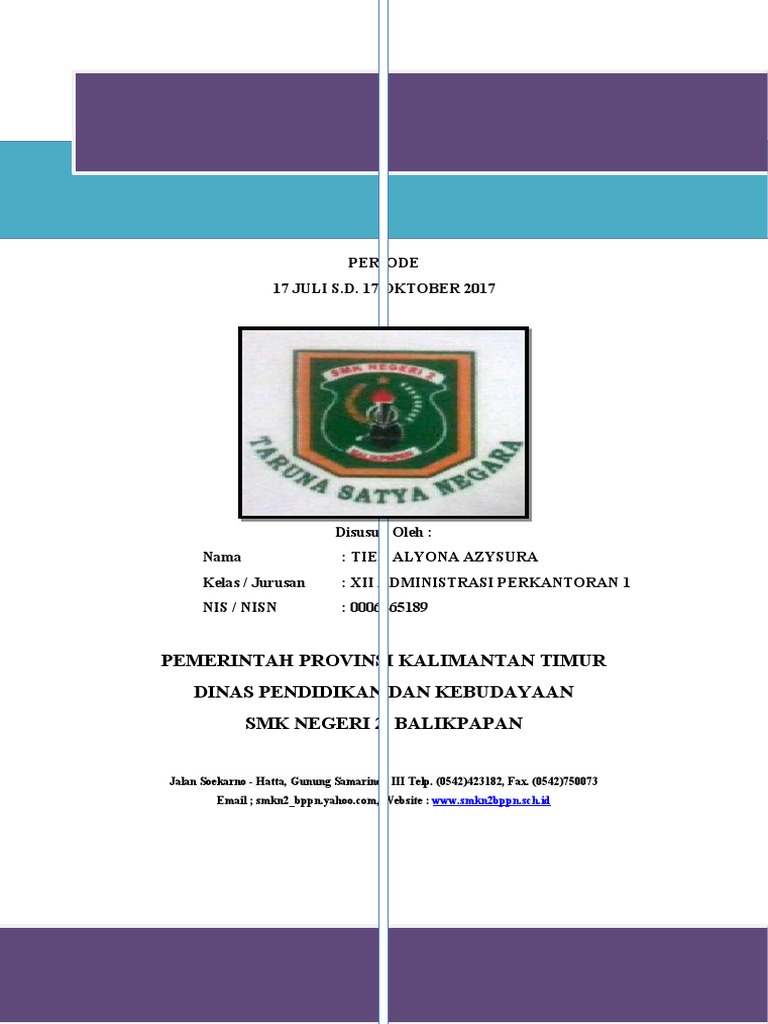 Contoh Laporan Akhir PKL 2017 | PDF