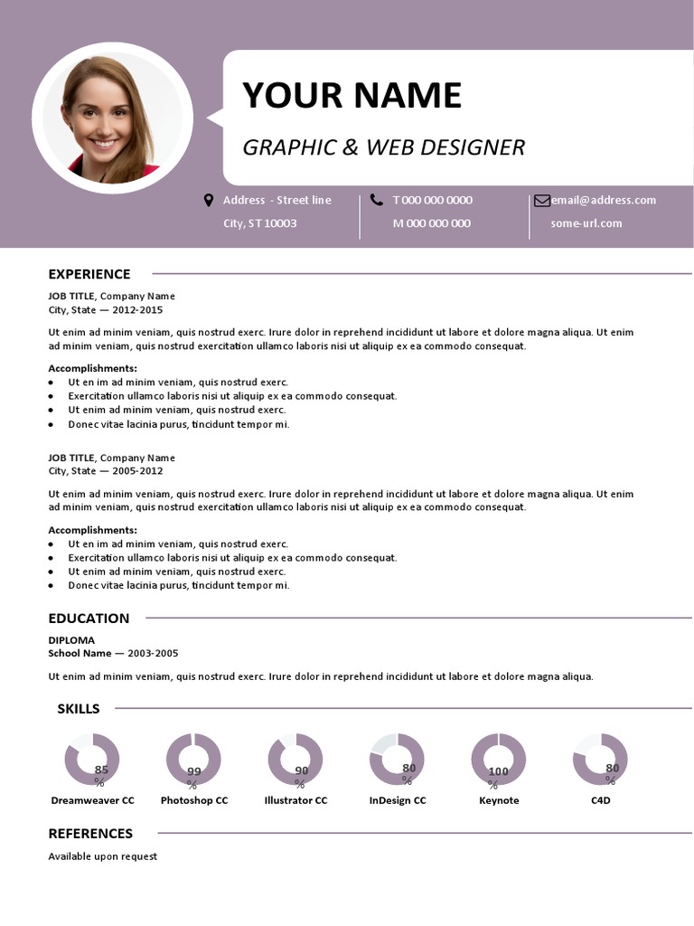 CV Template Word | PDF