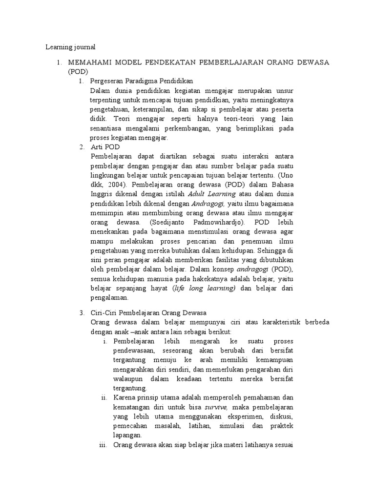 Learning Journal | PDF