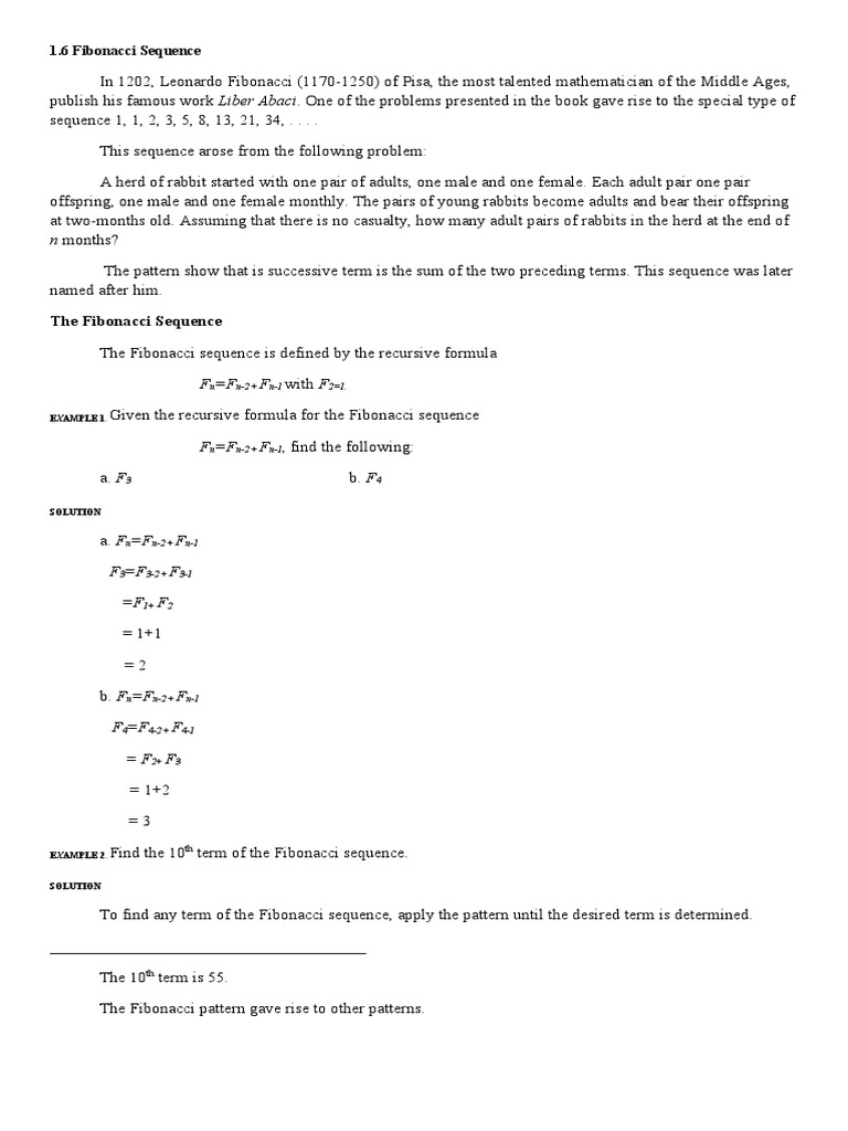 N Months?: The Fibonacci Sequence | PDF | Factorization | Division (Mathematics)
