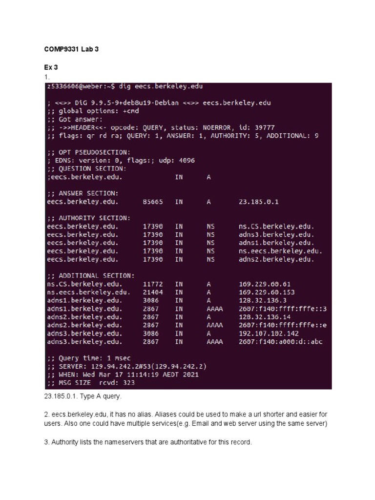 COMP9331 Lab 3 Ex3 | PDF