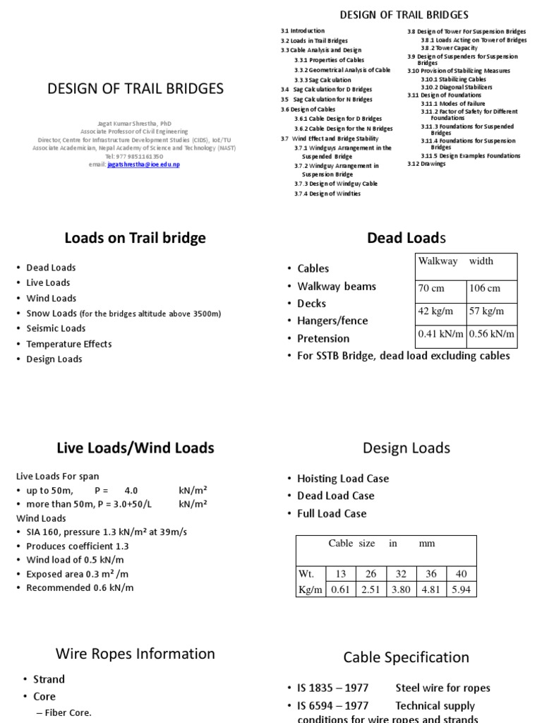 6 Loads and Materials For Design of Trail Bridges | PDF | Galvanization ...