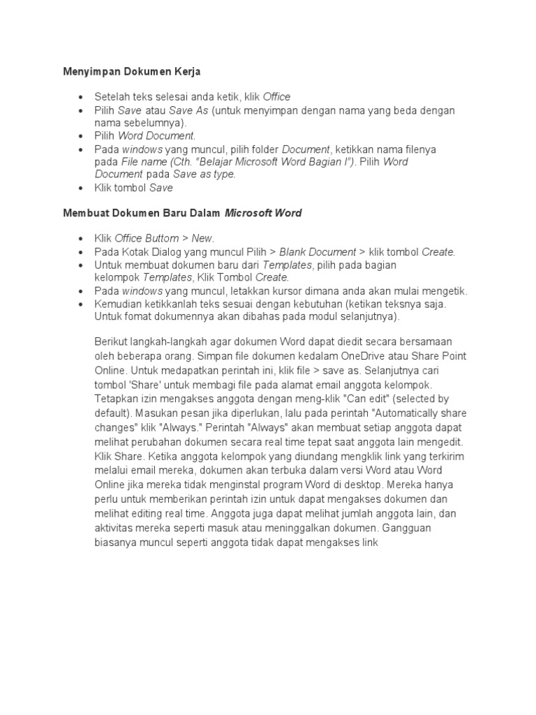 Menyimpan Dokumen Kerja | PDF | Karier & Perkembangan