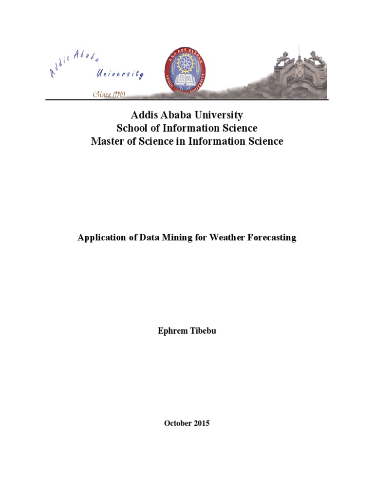 Ephrem Tibebu | PDF | Data Mining | Weather Forecasting