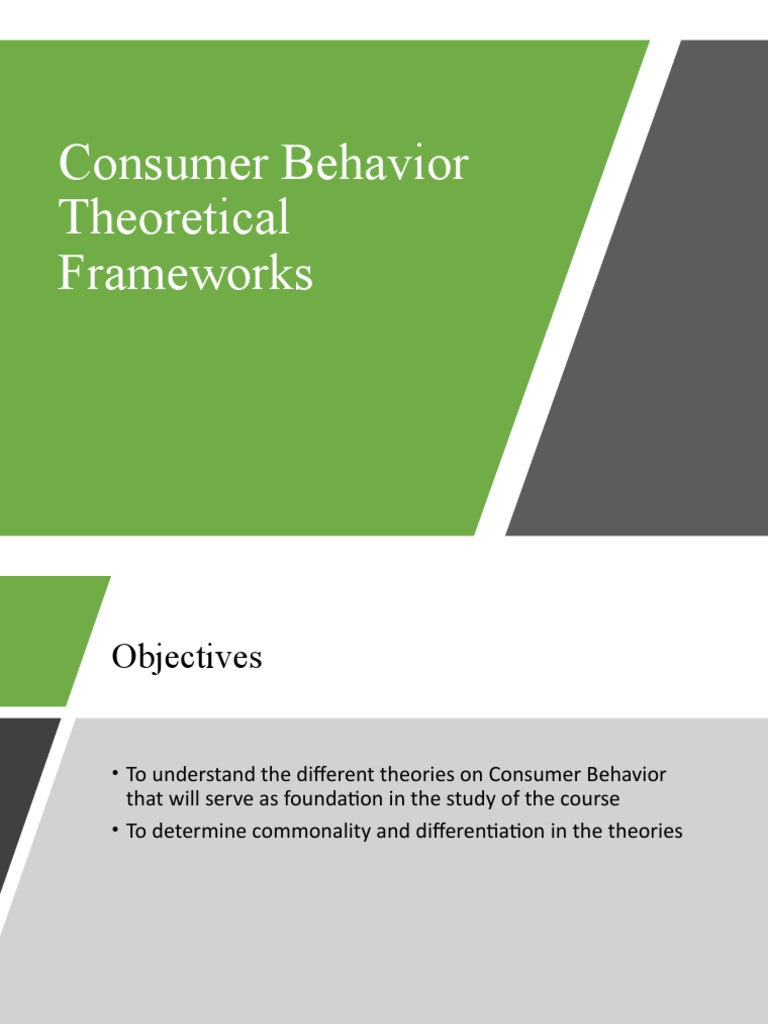 Consumer Behavior Theoretical Frameworks | PDF | Consumer Behaviour ...